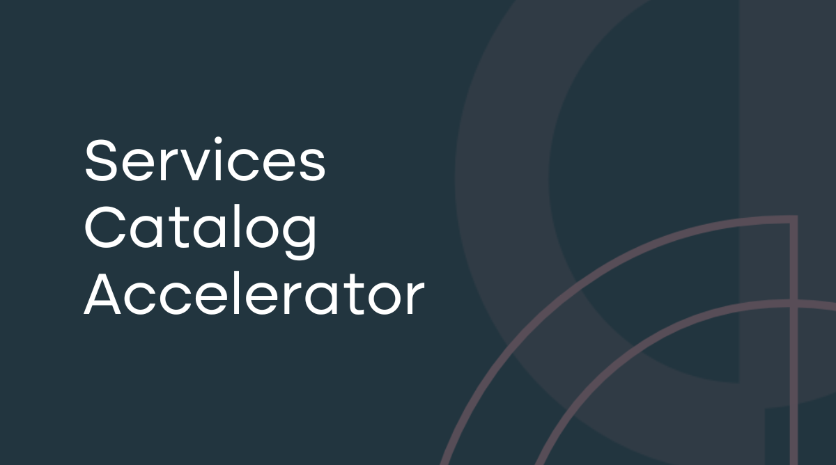 Services Catalog Accelerator